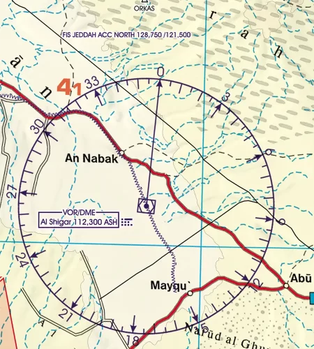 Saudi Arabien VFR ICAO Karte | Sichtflugkarte | Luftfahrtkarte